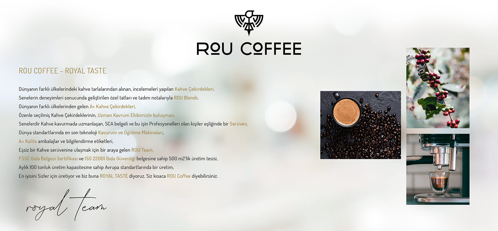 ROU COFFEE - ROYAL TASTE - Eşsiz Kahve Deneyimi – roucoffee.com